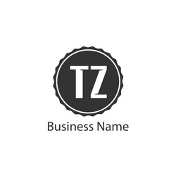 Initial letter tz logo template design Royalty Free Vector