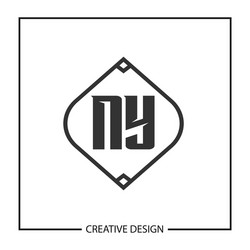 Initial letter ny logo template design Royalty Free Vector