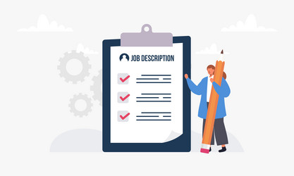 Job duties and responsibilities description Vector Image