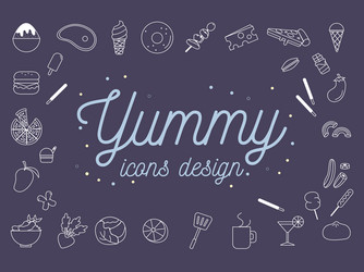 Cookery with spoon and food icons design Vector Image