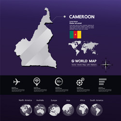 Cameroon map Royalty Free Vector Image - VectorStock