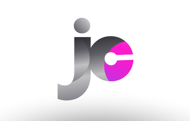 Gold silver alphabet letter jc j c combination Vector Image