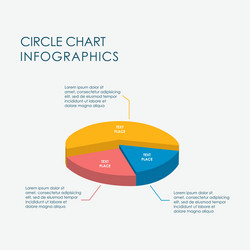 3d circle chart pie chart infographics element Vector Image