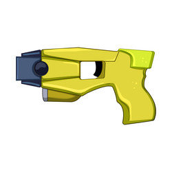 Army taser gun cartoon Royalty Free Vector Image