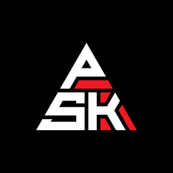 Psk letter logo design for technology company Vector Image