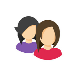 Two people or person social group icon Royalty Free Vector