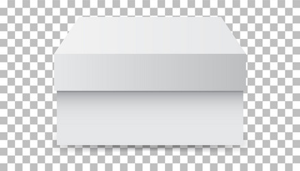 White box with handle mockup template cardboard Vector Image