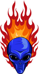 Alien head design Royalty Free Vector Image - VectorStock