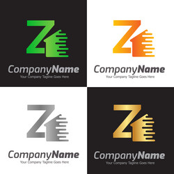 Letter z logo template colorful z Royalty Free Vector Image