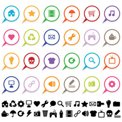 Icons flat set Royalty Free Vector Image - VectorStock