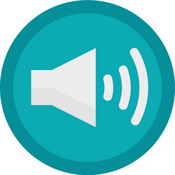 Icon of a sound off button in flat style Vector Image