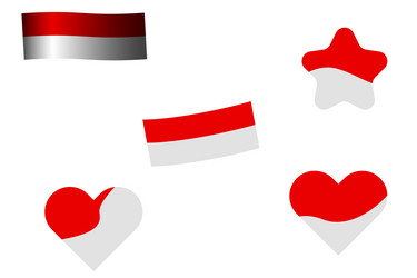 Indonesian flag bendera banner ribbon Royalty Free Vector
