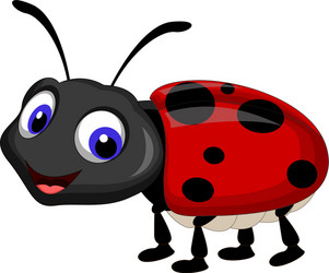 Cartoon ladybug presenting Royalty Free Vector Image