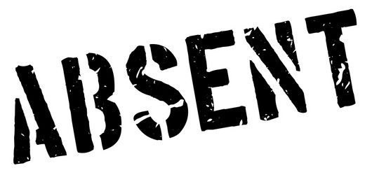 Absent rubber stamp Royalty Free Vector Image - VectorStock