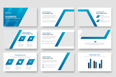 Business powerpoint presentation slides template Vector Image