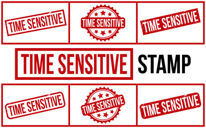 Time sensitive rubber stamp seal Royalty Free Vector Image