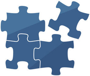 Jigsaw puzzle games set with funny cartoon robots Vector Image