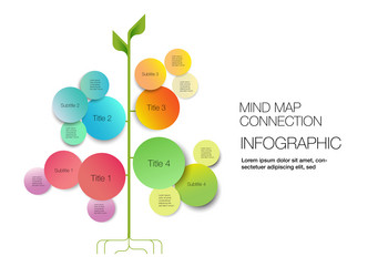 Infographic mind map7 Royalty Free Vector Image
