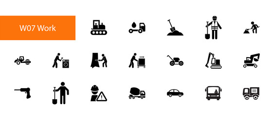 Construction site icon set Royalty Free Vector Image