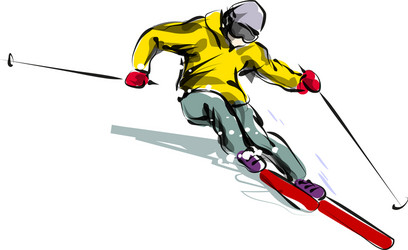Skier Royalty Free Vector Image - VectorStock
