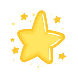 Cute twinkle little star shining sparkling best Vector Image