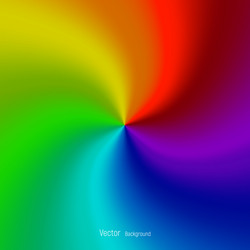 Swirl radial gradient rainbow background Vector Image