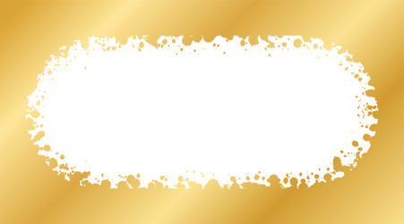 Abstract gold ink splatter frame golden foil Vector Image