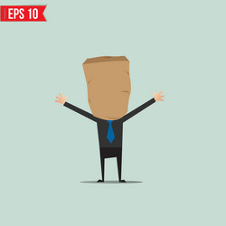 Cartoon business man with clock face - - ep Vector Image