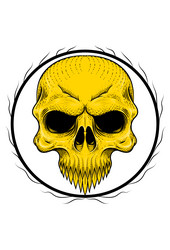 Human skull with air smoke Royalty Free Vector Image