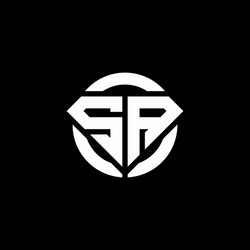 Sa monogram logo with hexagon shape and line Vector Image