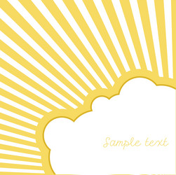 Ray retro background yellow colored rays stylish Vector Image