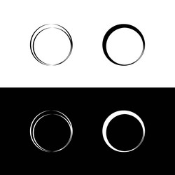 Circle logo template circle icon silhouette Vector Image