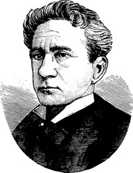 Edwin j houston author vintage engraving Vector Image