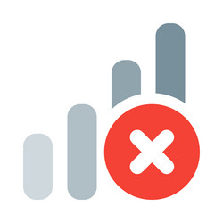 Mobile phone cellular network disconnected Vector Image