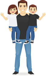 Father mother son and daughter Royalty Free Vector Image
