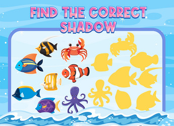 Shadow match game for kids Royalty Free Vector Image