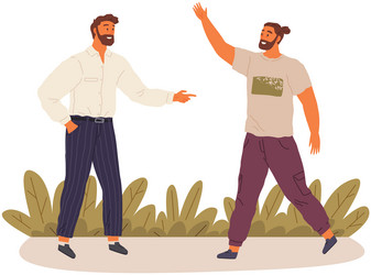 Cartoon of Two Men Conversation Vector Images (over 280)