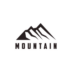 Simple mountain summit logo peak Royalty Free Vector Image