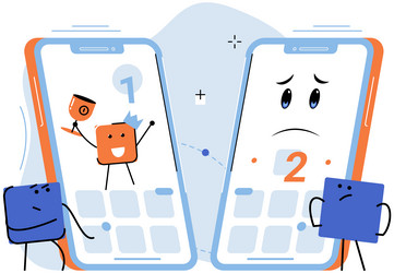 Bes app metaphor quality control system Royalty Free Vector