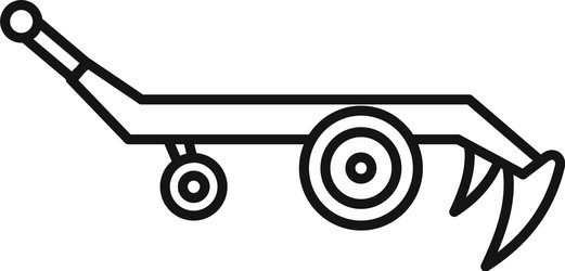 Tractor plow icon outline style Royalty Free Vector Image