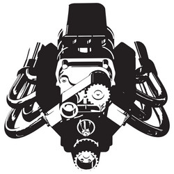 Hot rod engine Royalty Free Vector Image - VectorStock