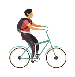 Bicycle Cartoon Man Riding Vector Images (over 6,400)