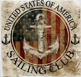 Vintage sailing club Royalty Free Vector Image