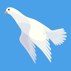 Pigeon animation bird motion wings in heaven Vector Image
