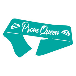 Prom queen blue sash Royalty Free Vector Image