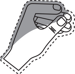 Hand holding something Royalty Free Vector Image