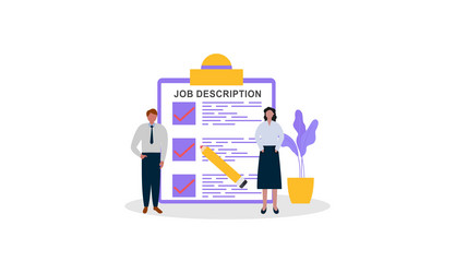 Job duties and responsibilities description Vector Image