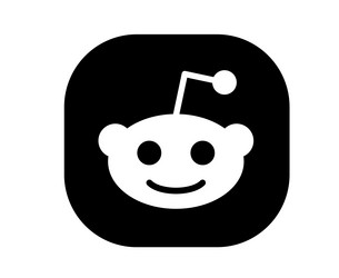 Reddit social media icon symbol element Royalty Free Vector