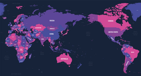 World Map Australia Centered Vector Images (over 140)