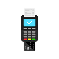 New smart pos terminal payment machine with bank Vector Image